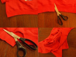 How to DIY-Cut an Oversize Sweatshirt into a Chic Top